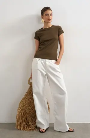 Topshop Everyday Cotton T-shirt - Brown