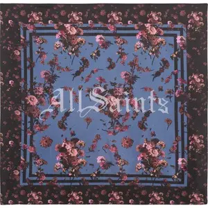 ALLSAINTS Perta Silk Twill Scarf - Blue Multi