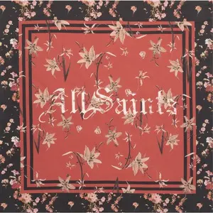 ALLSAINTS Perta Silk Twill Scarf - Brown Multi