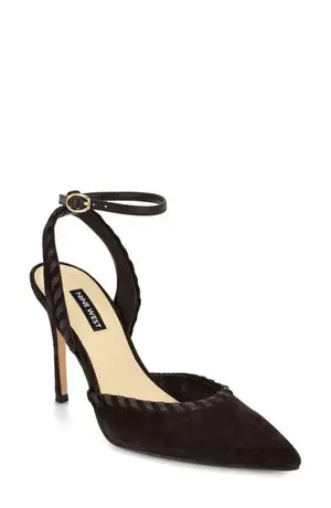 Nine West Kenedy Ankle Strap Pump Dark Brown