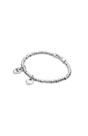 UNODE50 Sterling Plated Bracelet With Engraved Charm