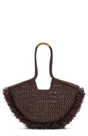 Mango Natural Fiber Shoulder Bag