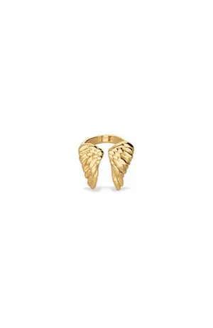 UNODE50 18k -plated Ring In The Shape Of Wings - Gold