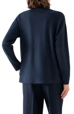 Akris Wool Jersey Half Zip Sweatshirt