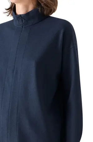 Akris Wool Jersey Half Zip Sweatshirt