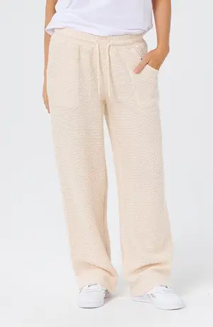Rip Curl Cala Nights Textured Wide Leg Pants - Natural