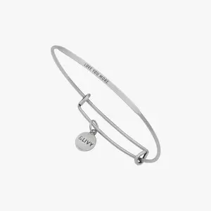 &LIVY Posy Bangle Bracelet Love You More - Silver