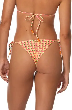 MAAJI Blush Tide Sunflash Reversible Side Tie Bikini Bottoms