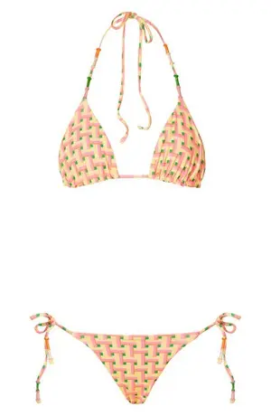 MAAJI Blush Tide Sunflash Reversible Side Tie Bikini Bottoms
