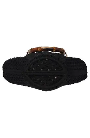 JELAVU Crochet Shell Bag - Black