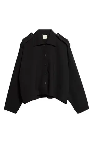 Khaite Bodine Button-up Top - Black