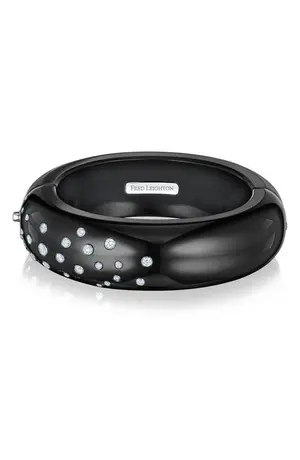 Fred Leighton Diamond Black Jade Wide Constellation Cuff Bracelet
