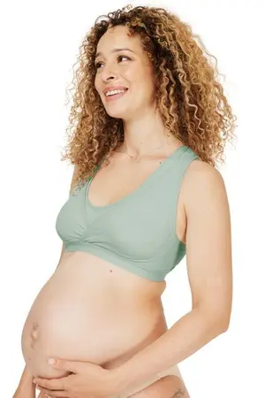 CAKE MATERNITY Lotus Hands-free Nursing & Pumping Bra - Sage (b-e Cups)