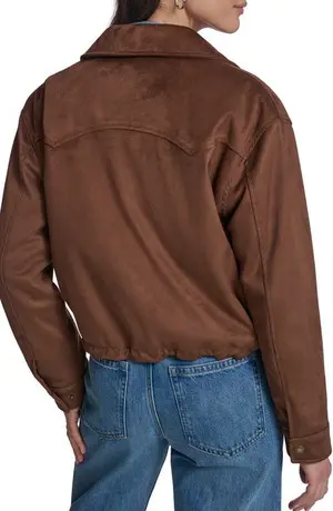 LEVI'S Western Yoke Faux Suede Bomber Jacket