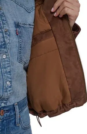 LEVI'S Western Yoke Faux Suede Bomber Jacket