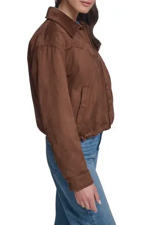 LEVI'S Western Yoke Faux Suede Bomber Jacket