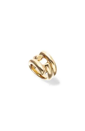UNODE50 18k -plated Ring With Open Tubes - Gold