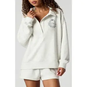 FLORENCE BY MILLS Polo Collar Sweatshirt