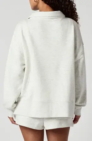 FLORENCE BY MILLS Polo Collar Sweatshirt