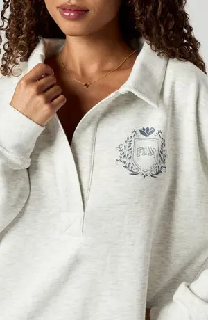 FLORENCE BY MILLS Polo Collar Sweatshirt