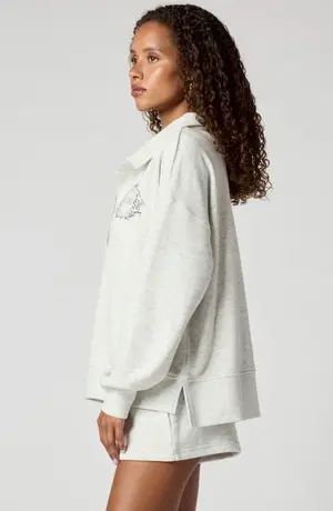 FLORENCE BY MILLS Polo Collar Sweatshirt