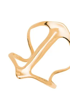 UNODE50 18k -plated Rigid Bracelet With Manta Ray Structure