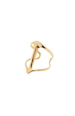 UNODE50 18k -plated Rigid Bracelet With Manta Ray Structure