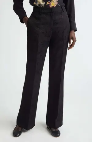 Etro Floral Jacquard Bootcut Trousers