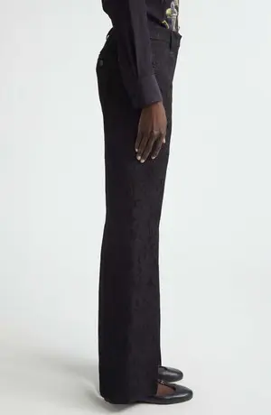 Etro Floral Jacquard Bootcut Trousers