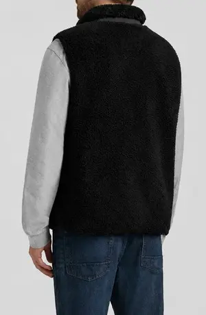 Hunter Noah Faux Shearling Vest - Black