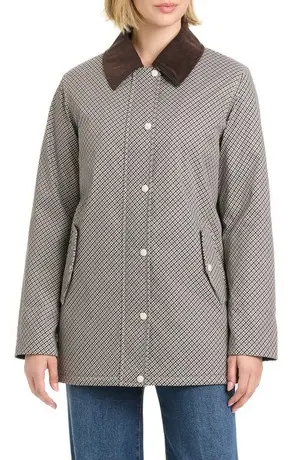Vince Camuto Water Resistant Barn Jacket - Multi Mini Houndstooth