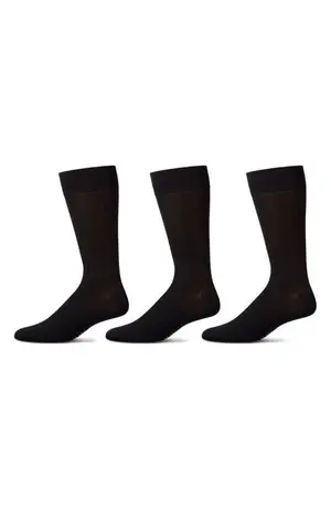 MEMOI 3-pack Mercerized Cotton Blend Dress Socks