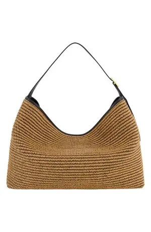 Vince Medium Vivian Raffia Hobo Bag