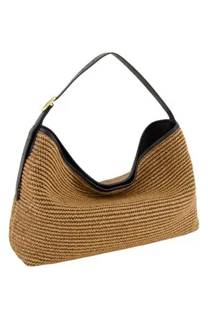 Vince Medium Vivian Raffia Hobo Bag