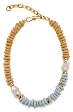 LIZZIE FORTUNATO Tavira Cultured Pearl Beaded Necklace - Pearl Multi