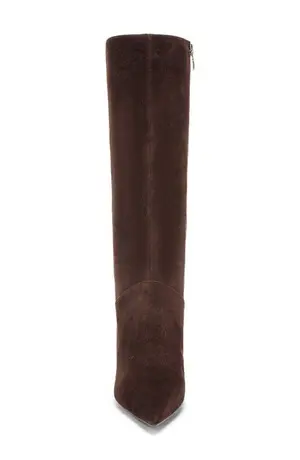 Naturalizer Edina Pointed Toe Knee High Boot - Chocolate Suede