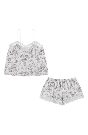 Flora Nikrooz Maven Lace Trim Jersey Short Pajamas