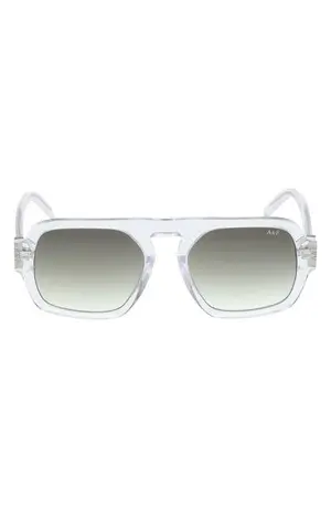 Abercrombie 53mm Gradient Navigator Sunglasses - Crystal/gradient Green