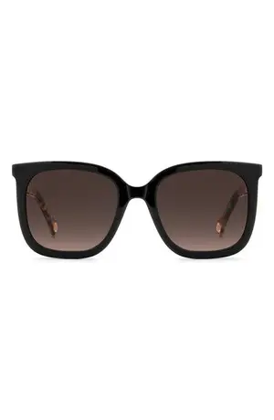 Carolina Herrera Gradient Square Sunglasses - Black/brown