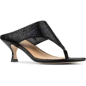 DONALD PLINER Lucynda Kitten Heel Flip Flop Black