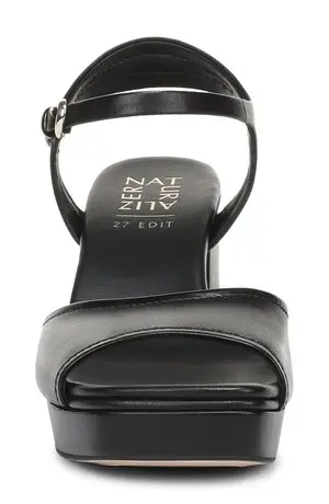 27 EDIT NATURALIZER Paige Ankle Strap Platform Sandal - Black Leather