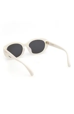 Max Mara 54mm Oval Sunglasses - Ivory/smoke