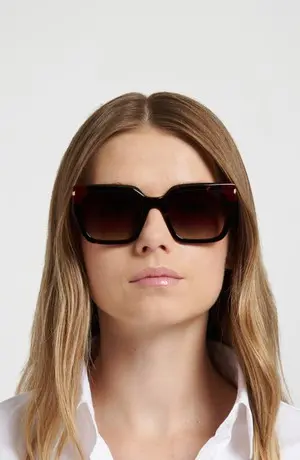 Carolina Herrera Gradient Rectangular Sunglasses