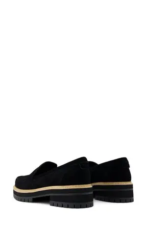 Toms Cara Platform Penny Loafer - Black
