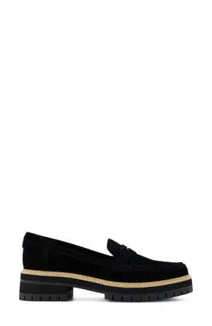 Toms Cara Platform Penny Loafer - Black