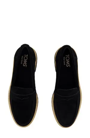 Toms Cara Platform Penny Loafer - Black