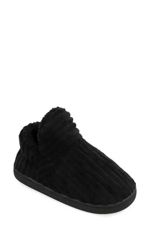 Mia Plushy Slipper Bootie - Black