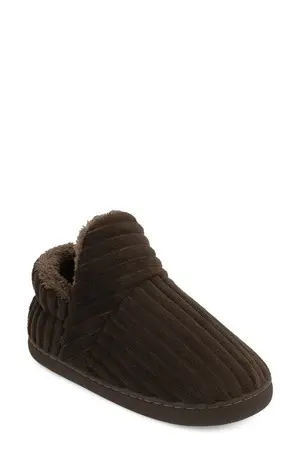 Mia Plushy Slipper Bootie - Chocolate