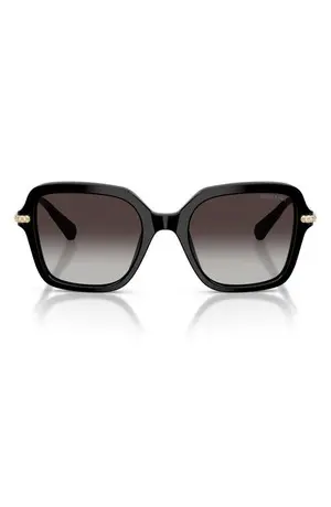 SWAROVSKI 50mm Gradient Small Irregular Sunglasses - Black/gradient Gery