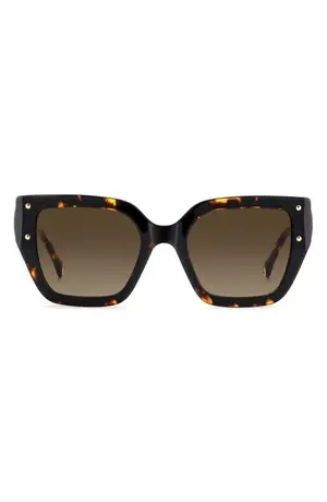 Carolina Herrera Square Frame Sunglasses - Havana/brown